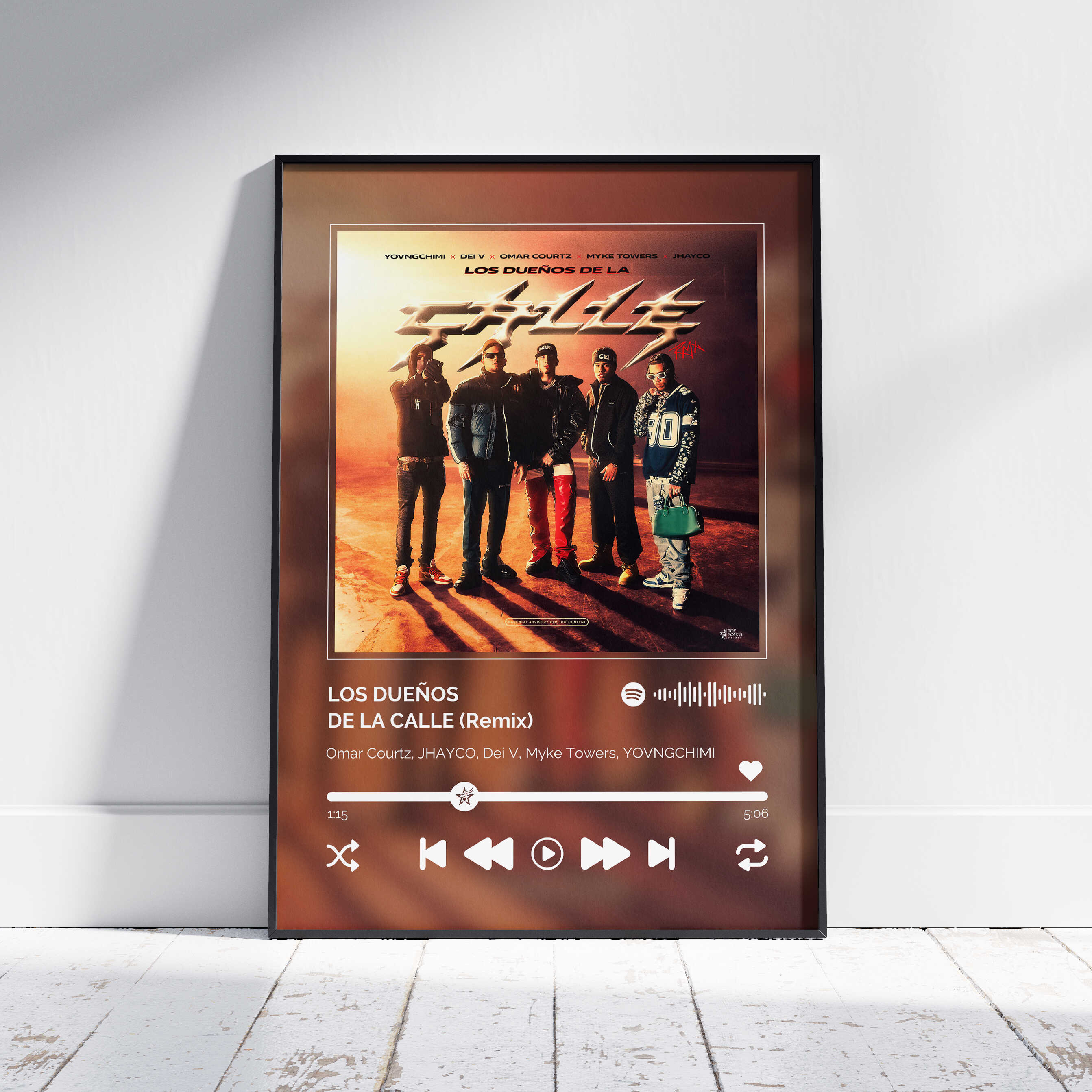 LOS DUEÑOS DE LA CALLE (Remix) - Poster digital canción Omar Courtz y ...