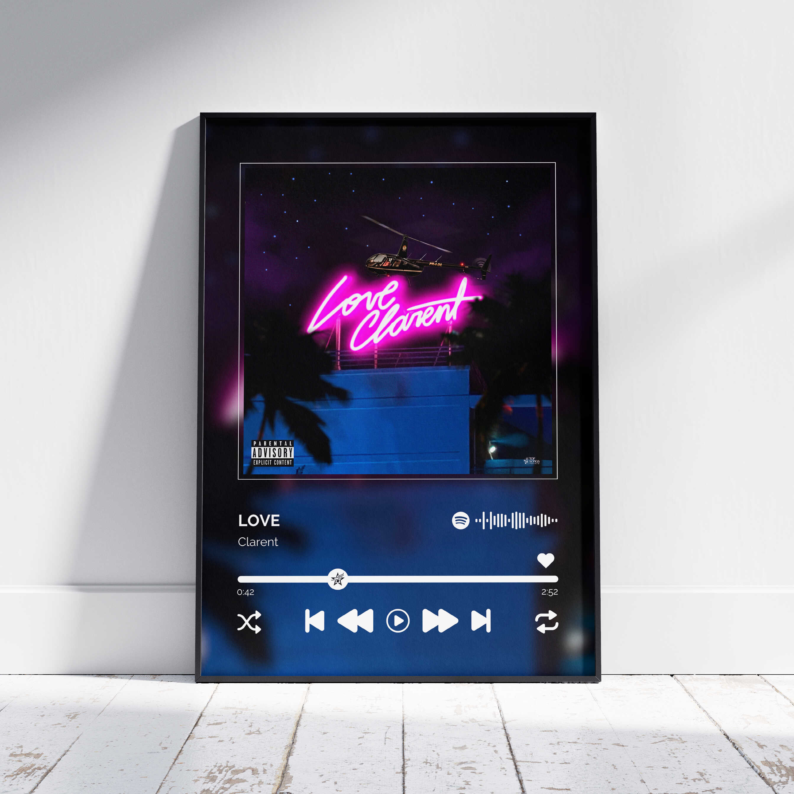 LOVE - Poster digital canción Clarent – Top Songs Prints