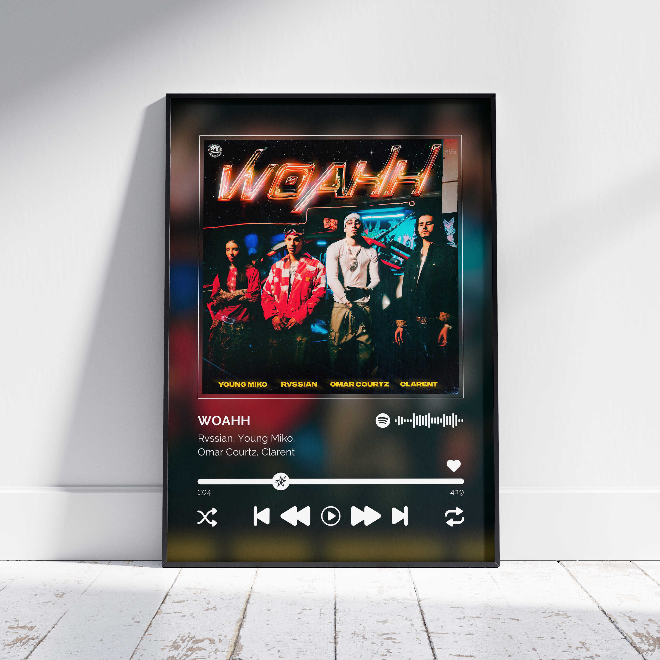 WOAHH - Poster digital canción Young Miko, Omar Courtz y Clarent – Top ...